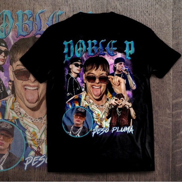 Shirts | Peso Pluma Double P T Shirt Merch 224 New | Poshmark